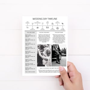 Wedding Newspaper Wedding Program Fun and Unique Customizable Wedding ...