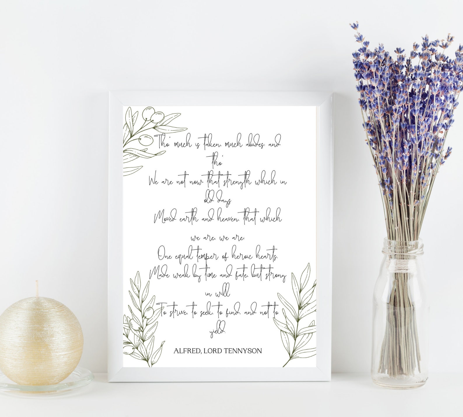 Printable Poem Art Alfred Lord Tennyson | Etsy