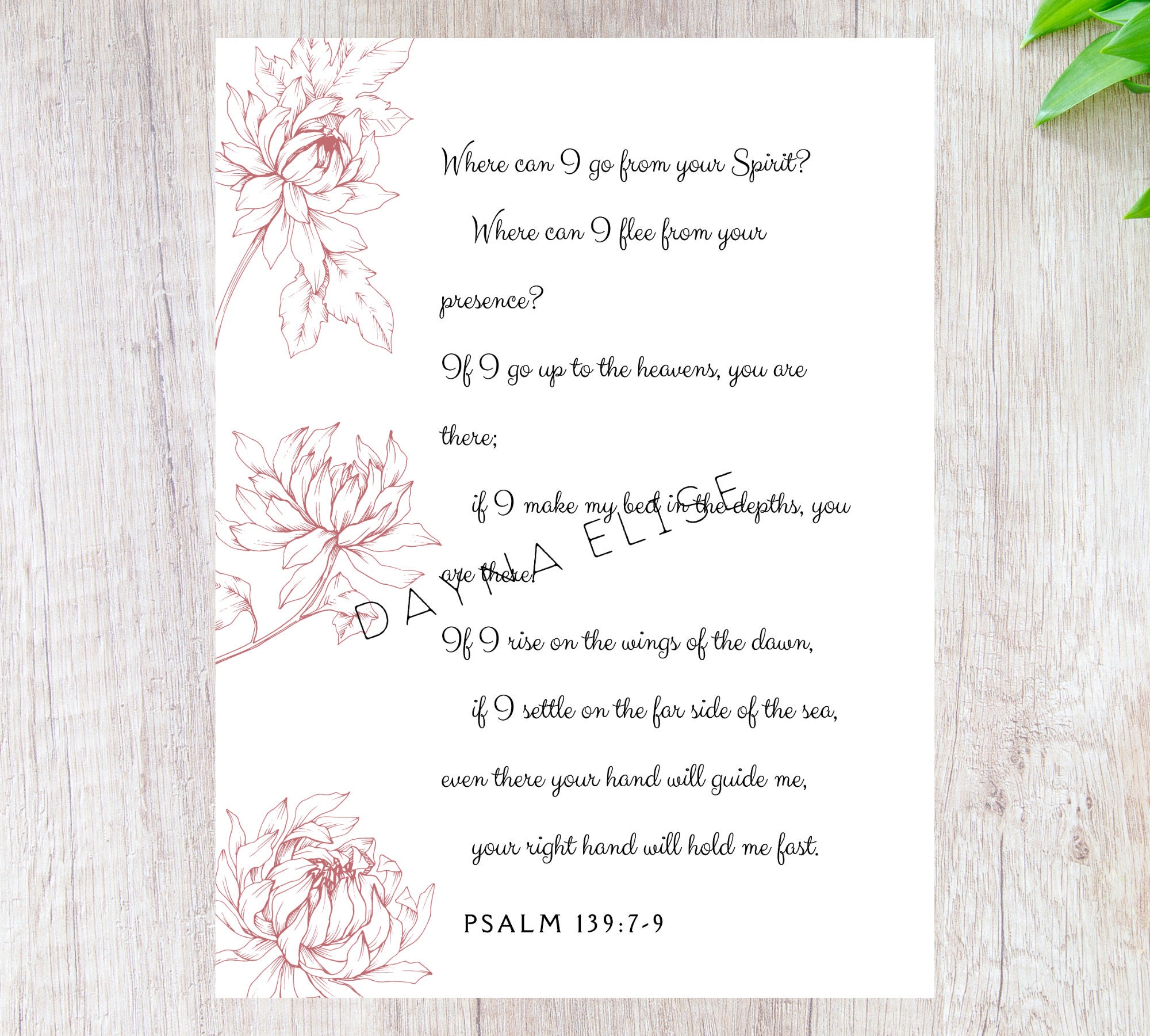 Printable Bible Verse Art Psalm 139:7-9 - Etsy