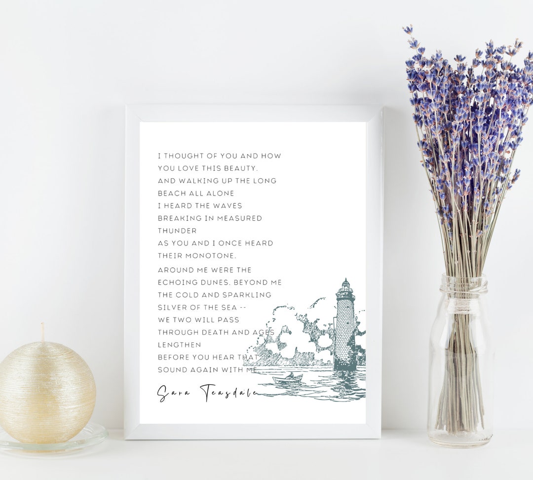 Printable Poem Art Sara Teasdale - Etsy