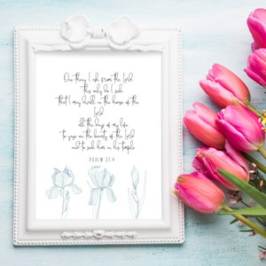 Printable Bible Verse Art Psalm 27:4 - Etsy