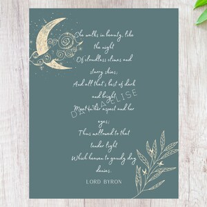 Printable Poem Art Lord Byron - Etsy