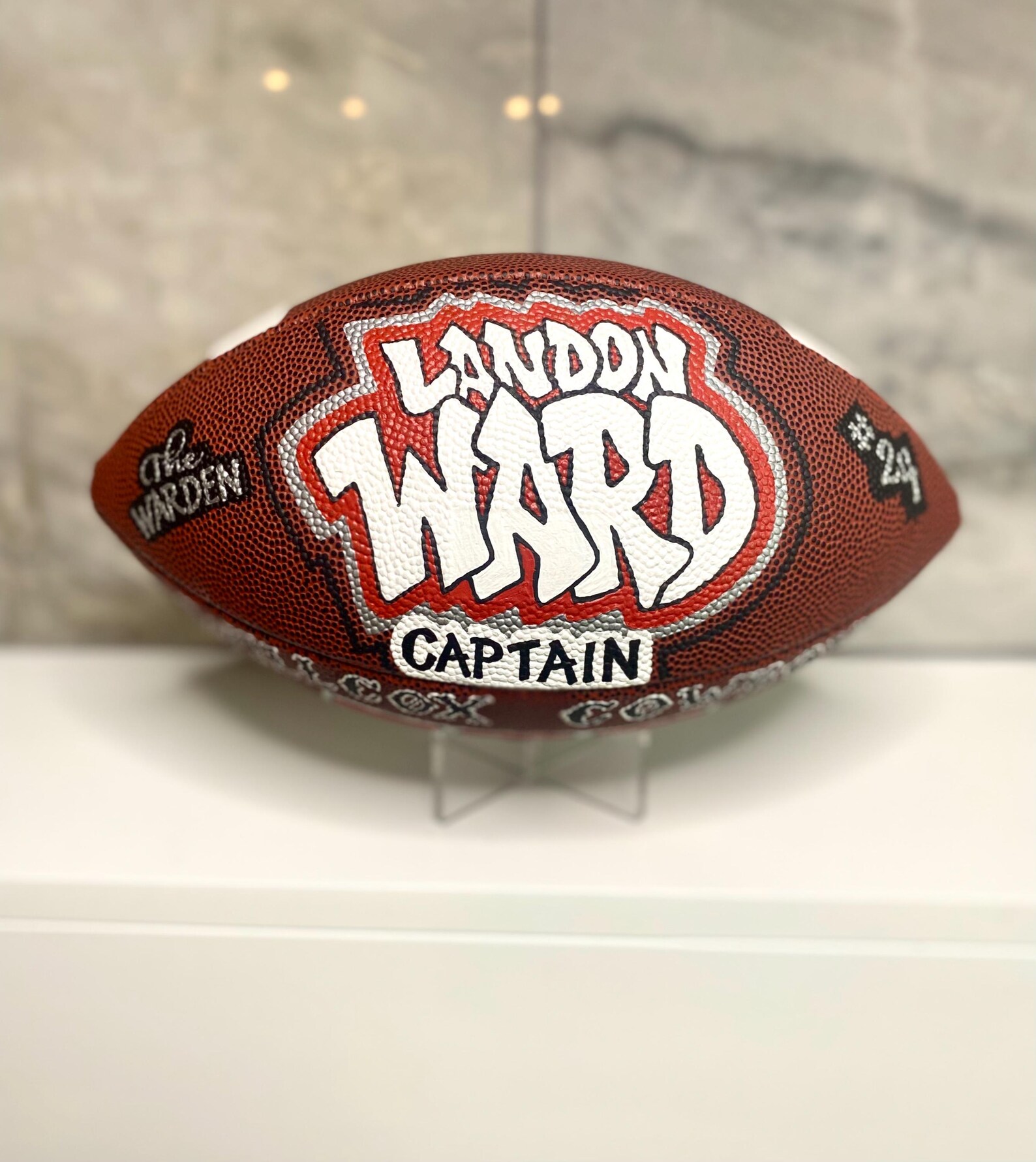 Handpainted Personalized Football name Only - Etsy