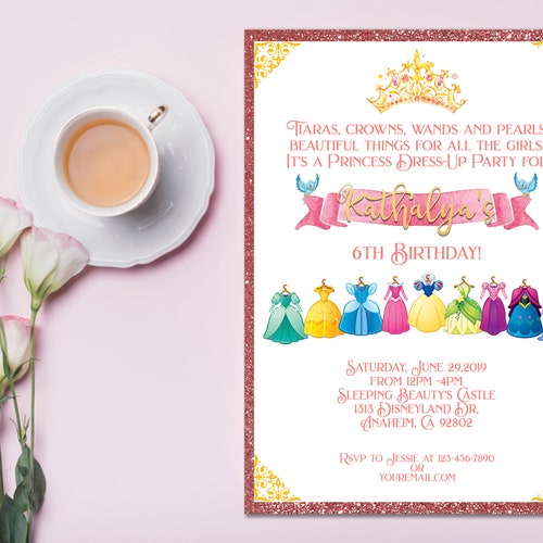 Princess Party Princess Party Sign Princess Dress up | Etsy