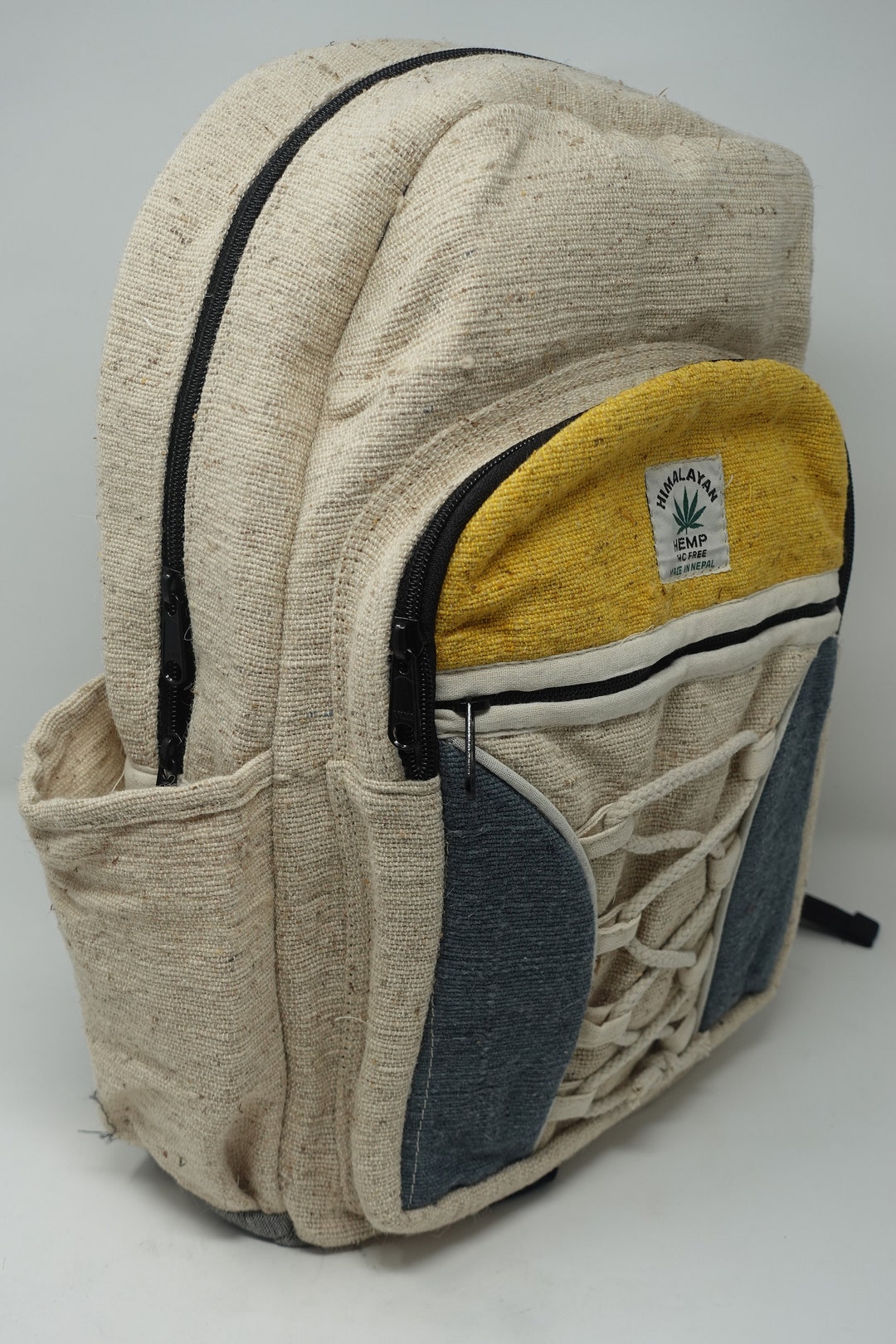 Hemp Backpack Rucksack Even Laptop Bag- Hand Crafted Eco Friendly ...