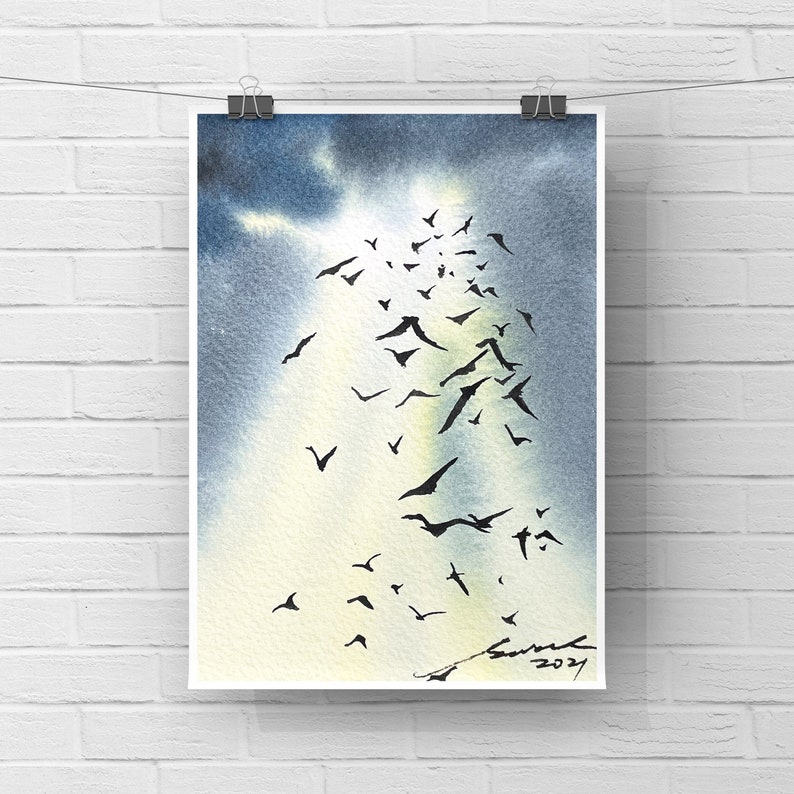 Original Watercolor Landscape Painting 4x6 Hand Painted - Etsy