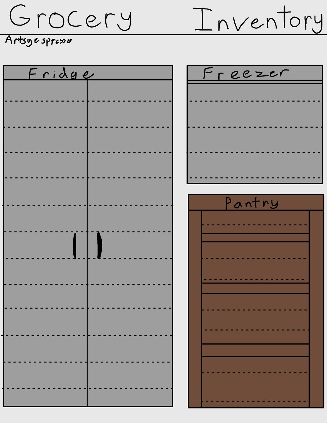 Grocery Inventory Tracker - Etsy