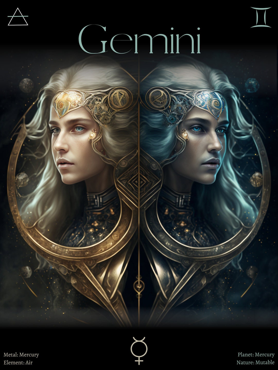 Gemini Zodiac Poster 12 X 18 - Etsy