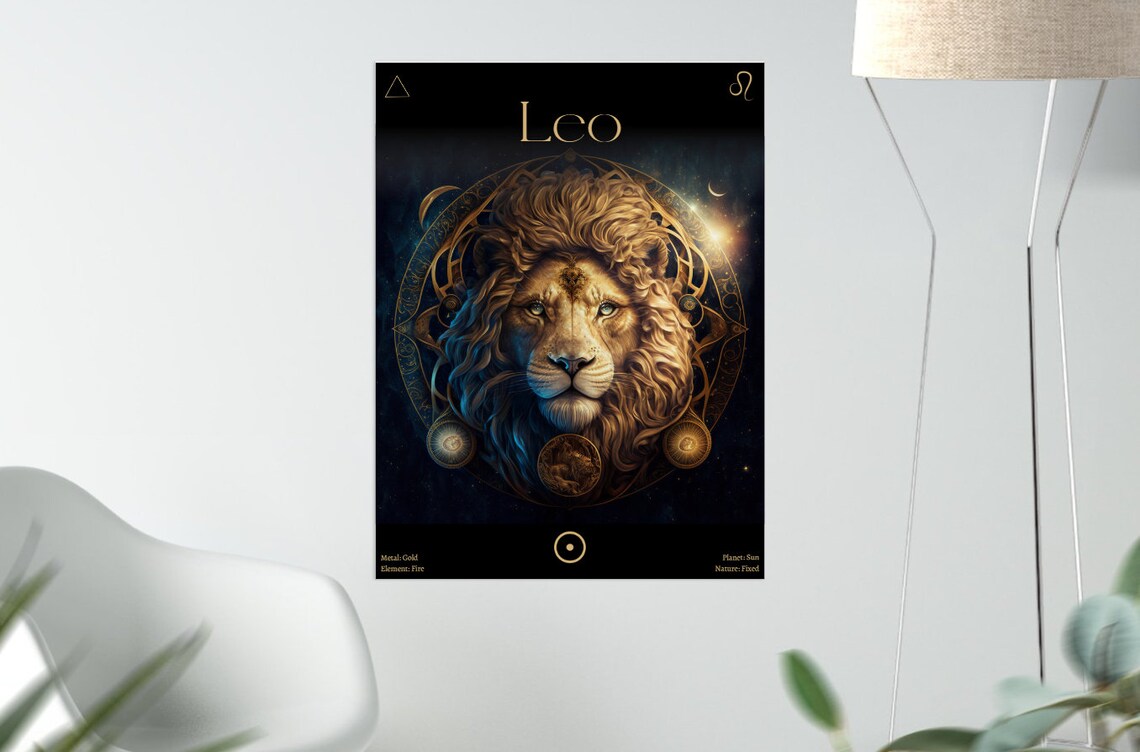Leo Zodiac Poster 12 X 18 - Etsy