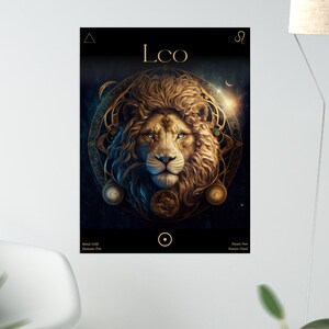 Leo Zodiac Poster 12 X 18 - Etsy