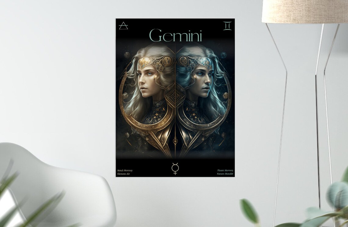 Gemini Zodiac Poster 12 X 18 - Etsy