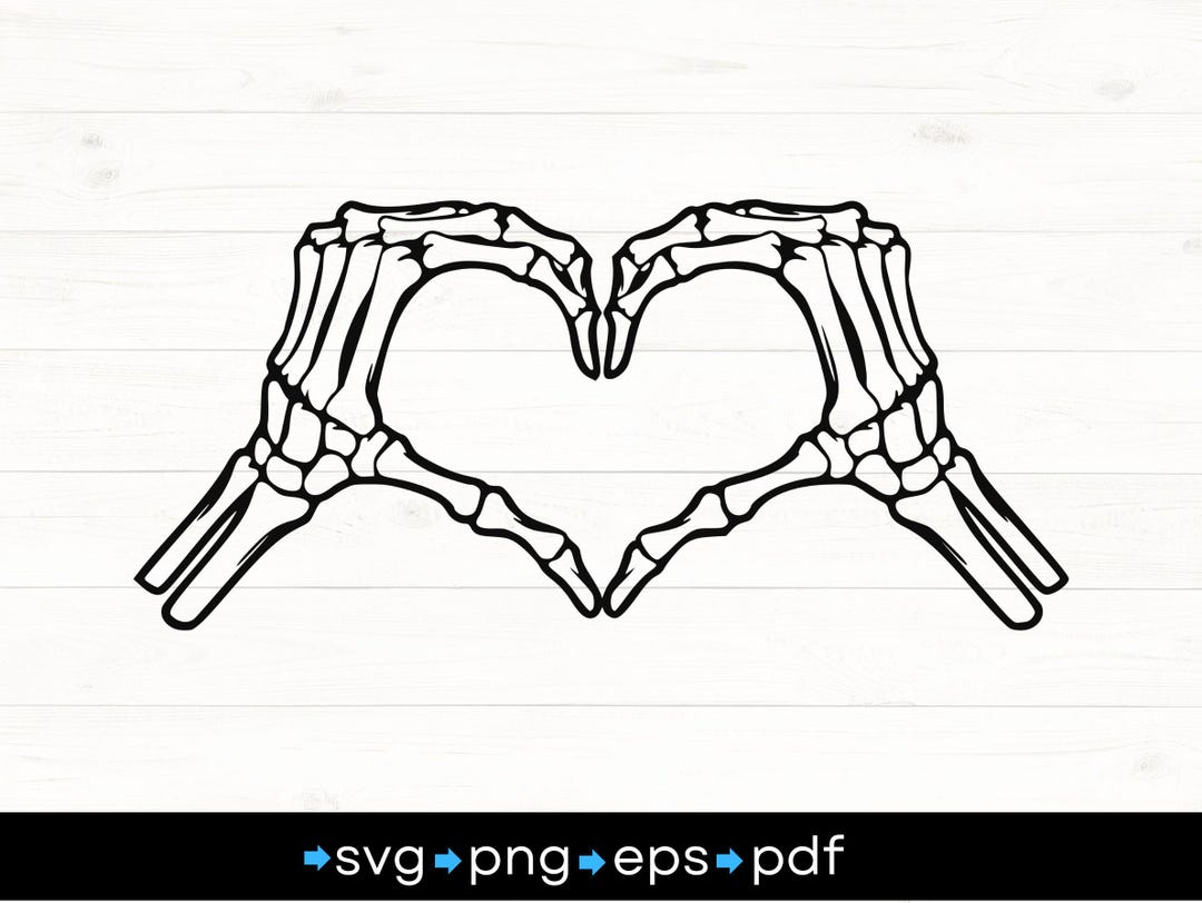 Love Heart Skeleton Hands, Skeleton Hands, Heart Hands, Love Hand Logo ...