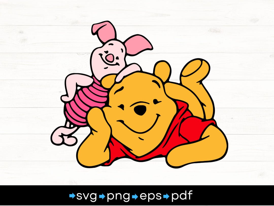 Winnie the Pooh and Piglet Svg, Png, Pdf, Dxf - Etsy