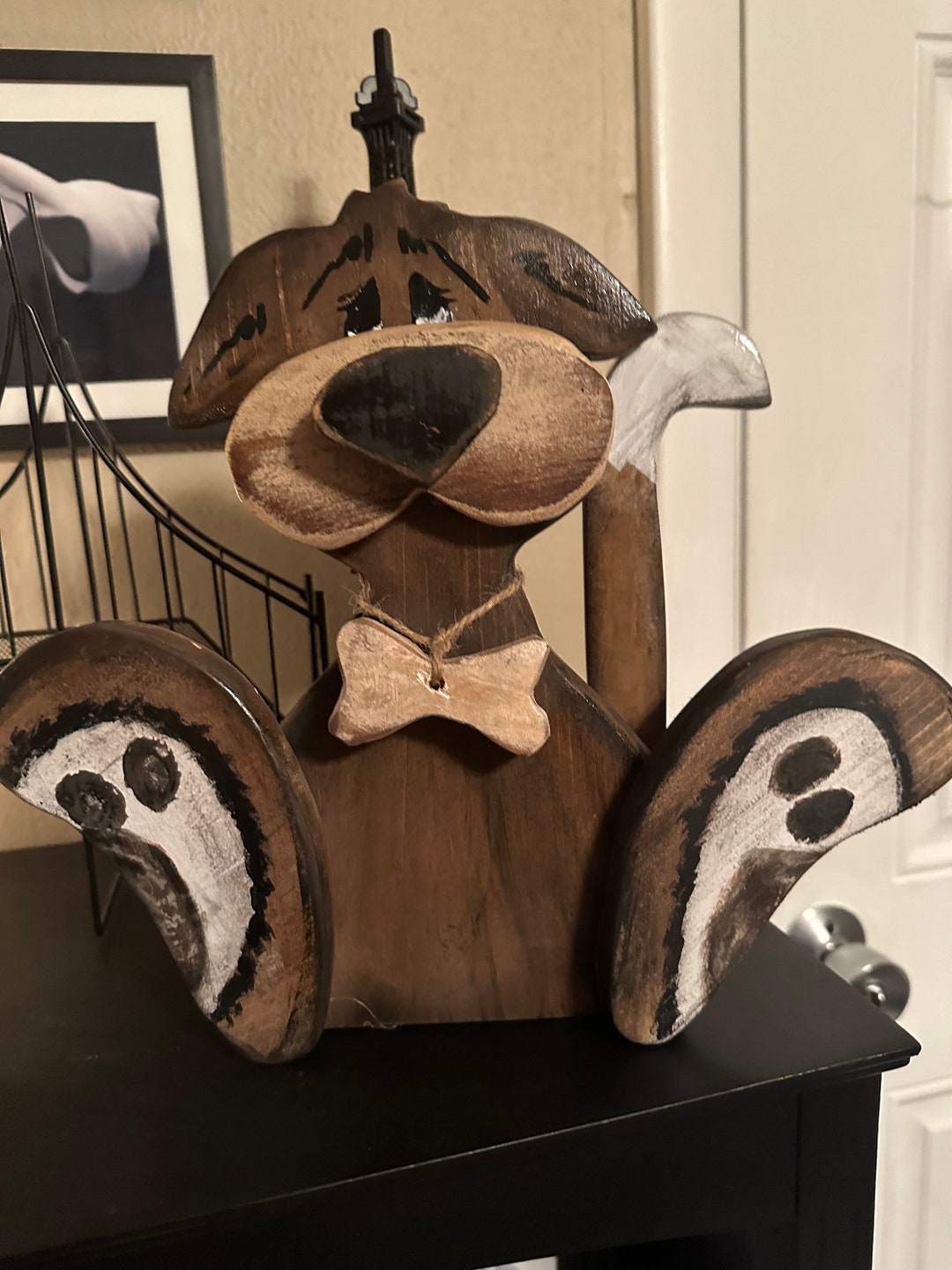 Hand Painted Wood Animal Shelf Sitter: Rooster, Pig, Moose, Polar Bear ...