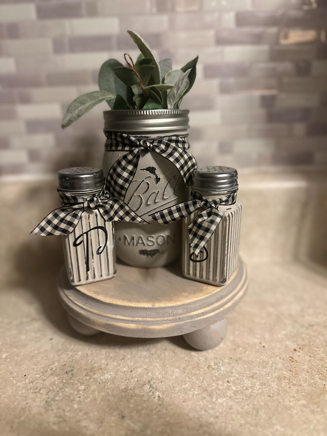 Riser Set. Includes Small Riser, Salt & Pepper Shaker and Mason Jar. - Etsy