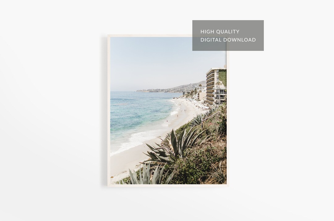 California Beach Wall Art, Coastal Print, Digital Download, Ocean Waves ...