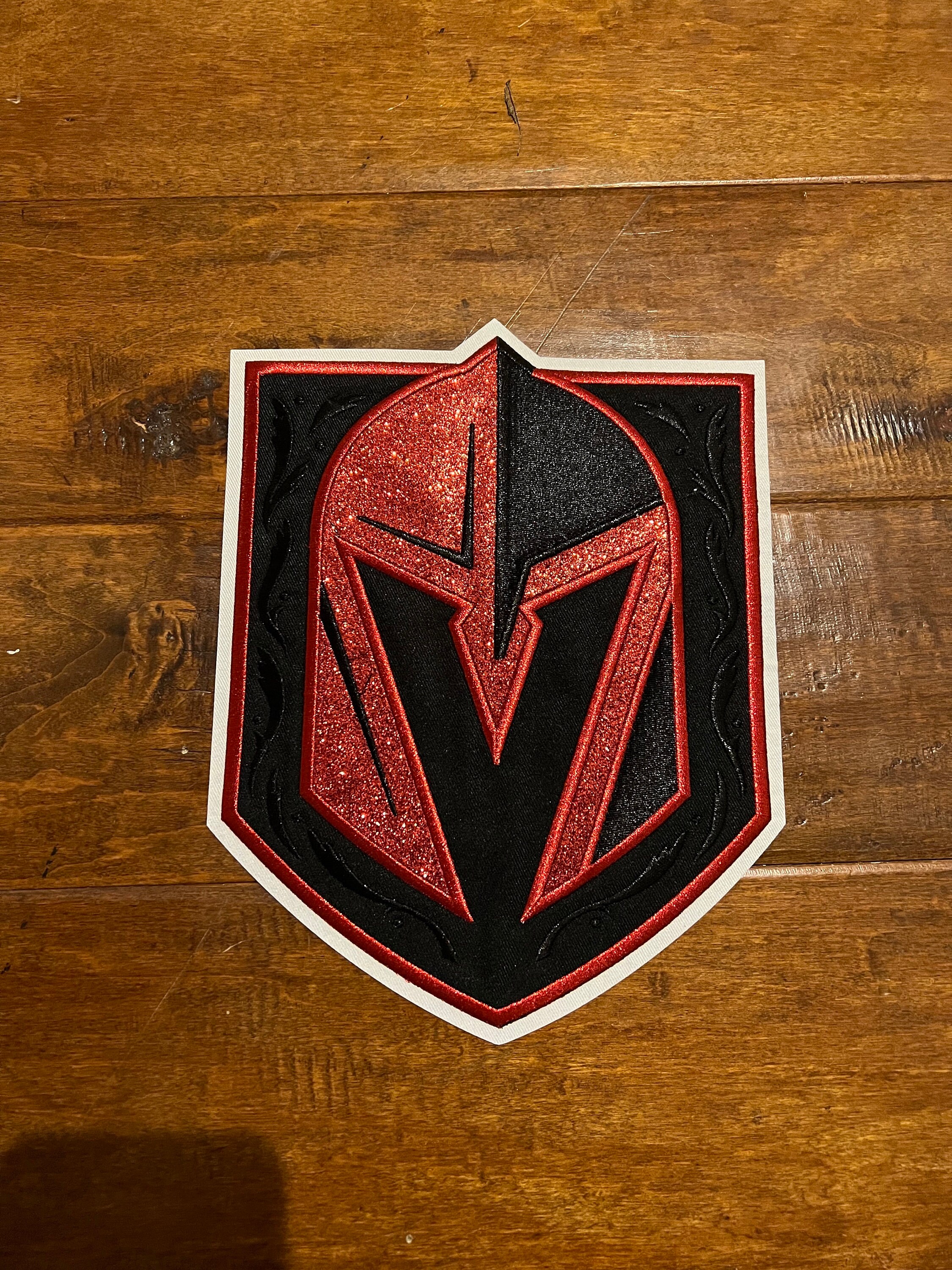 10 Red Glitter Vegas Golden Knights Primary Logo Patch - Etsy