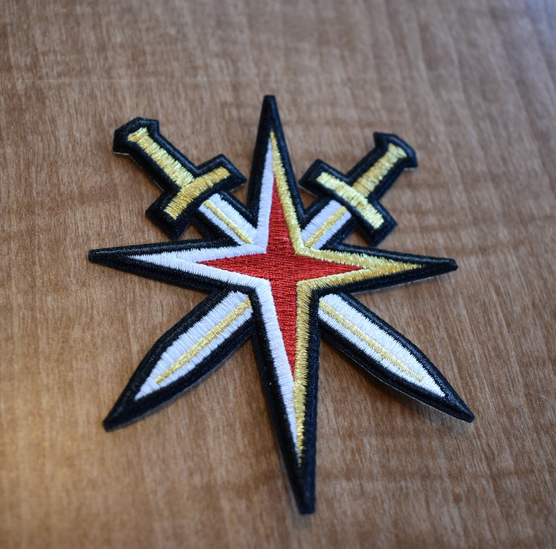 Golden Knights Metallic Gold Secondary Full Embroidered Logo | Etsy