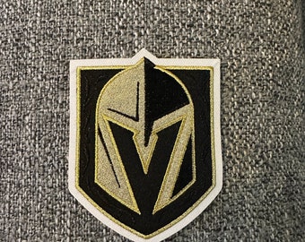Golden Knights Metallic Gold Secondary Full Embroidered Logo Iron-on ...