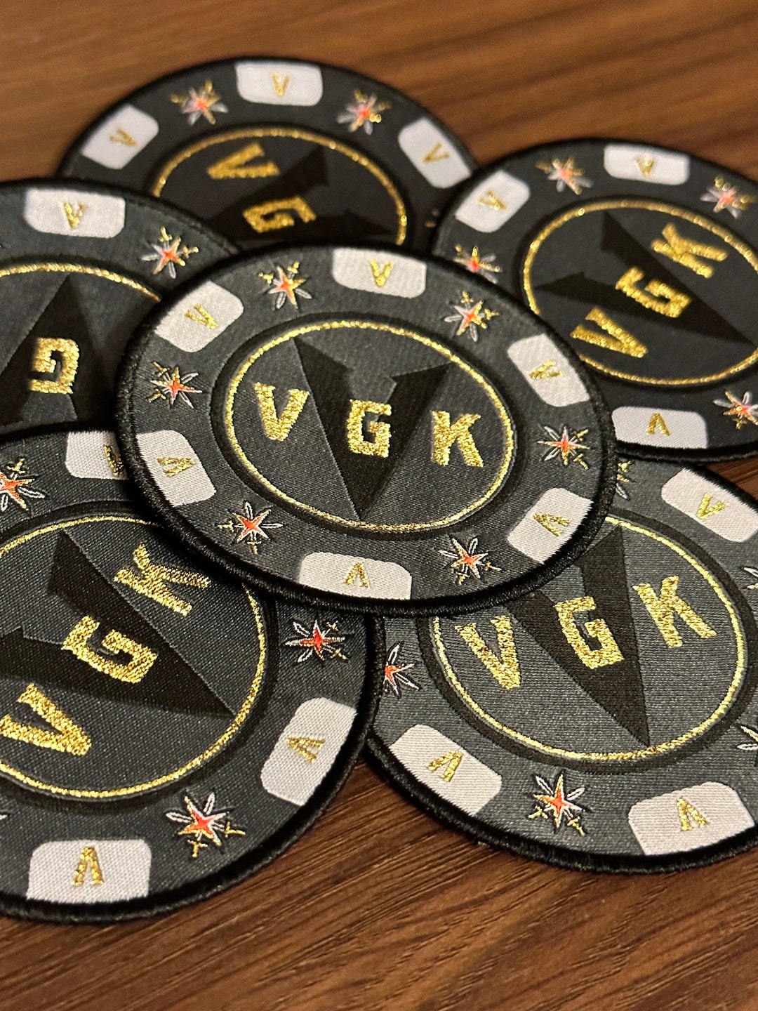 Black Out VGK Poker Chip Patch - Etsy
