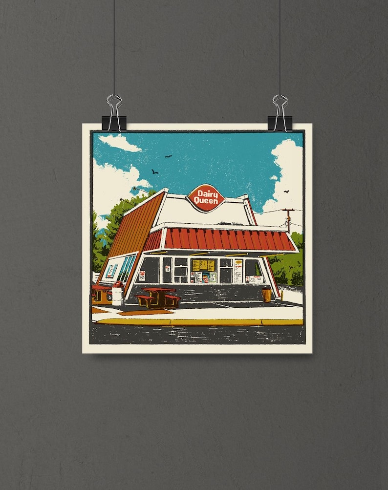Dairy Queen - Mini Screen Print - Etsy