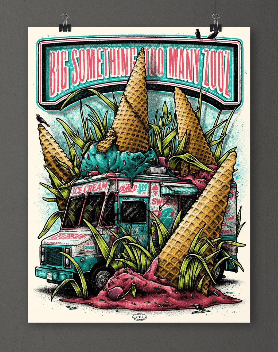 Big Something & Too Many Zooz - Gig Poster - Etsy