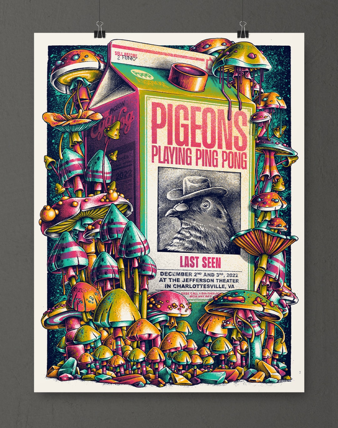 Pigeons Playing Ping Pong - Gig Poster - Etsy