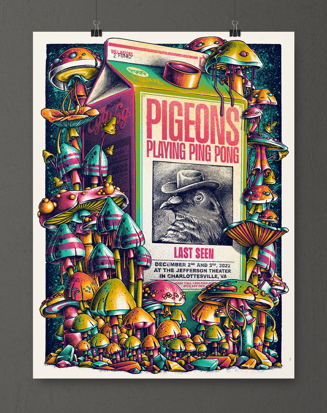 Pigeons Playing Ping Pong - Gig Poster - Etsy
