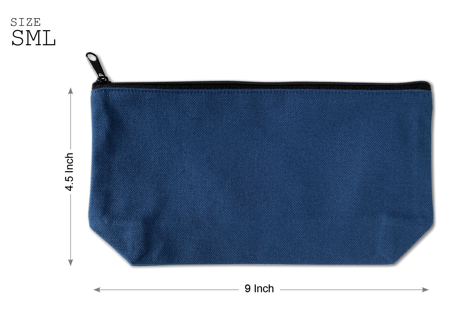 6 Pack - Blue Zipper Pouch 100% Cotton Canvas| Blank Bulk | DIY Arts ...