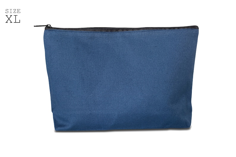 6 Pack - Blue Zipper Pouch 100% Cotton Canvas| Blank Bulk | DIY Arts ...