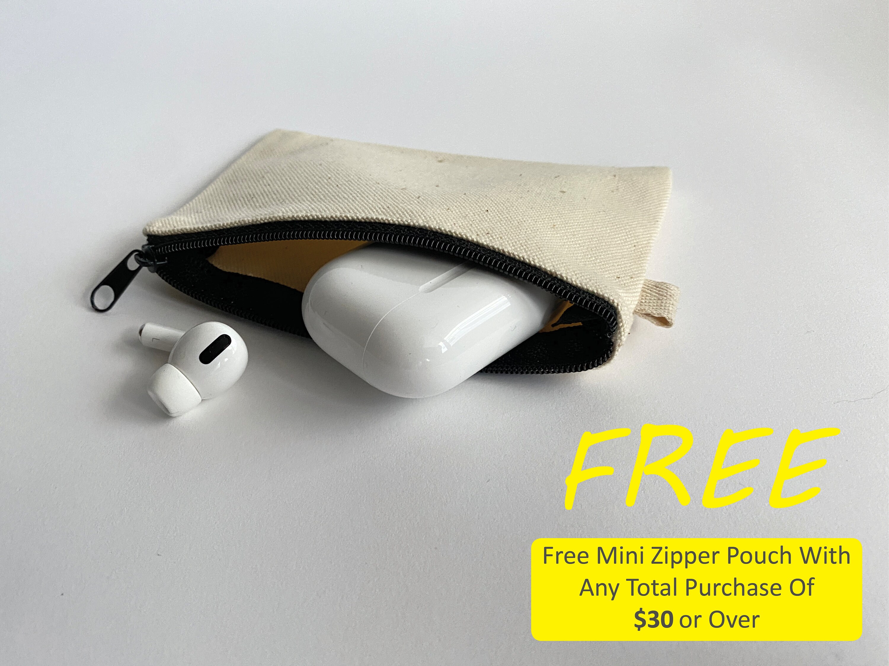 6 Pack Colored Zipper Pouch 100% Cotton Heavy Canvas - Etsy