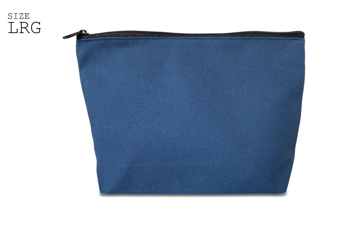 6 Pack - Blue Zipper Pouch 100% Cotton Canvas| Blank Bulk | DIY Arts ...