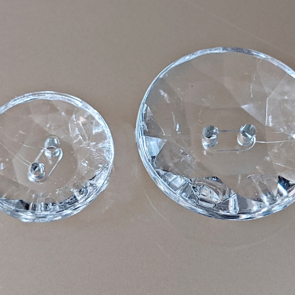 Clear Glass Buttons - Etsy