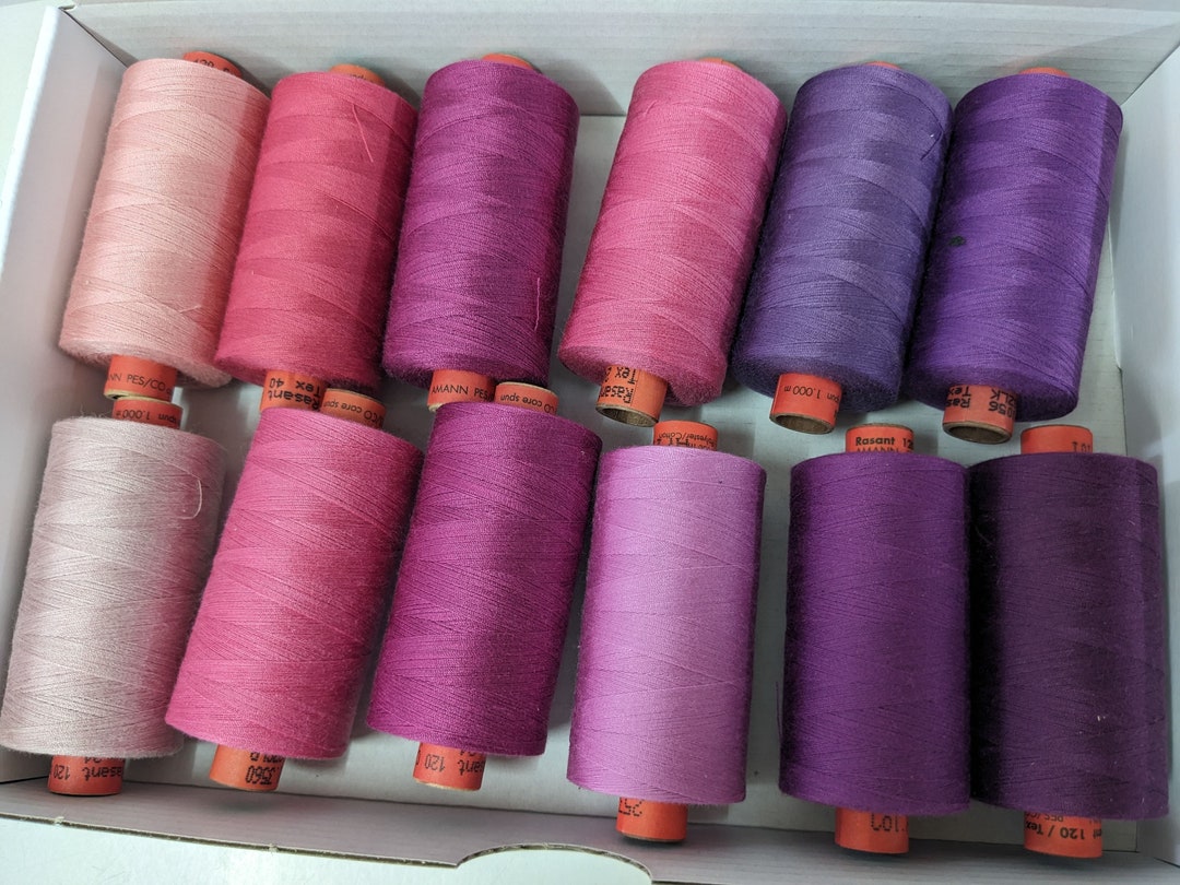 12x Amann Rasant 120 Each 1000 M Sewing Thread Various Color Mixtures ...