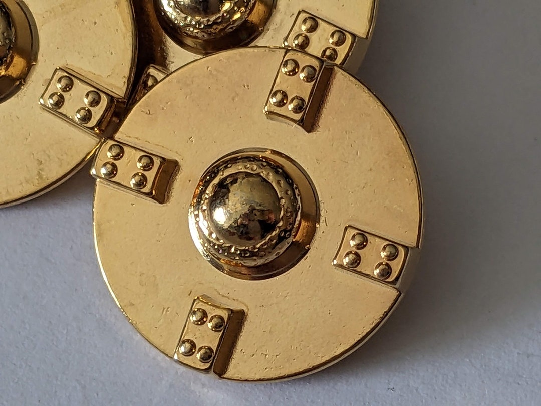 8x Special Metal Buttons - Gold-colored 22 Mm - Larp Buttons - Etsy