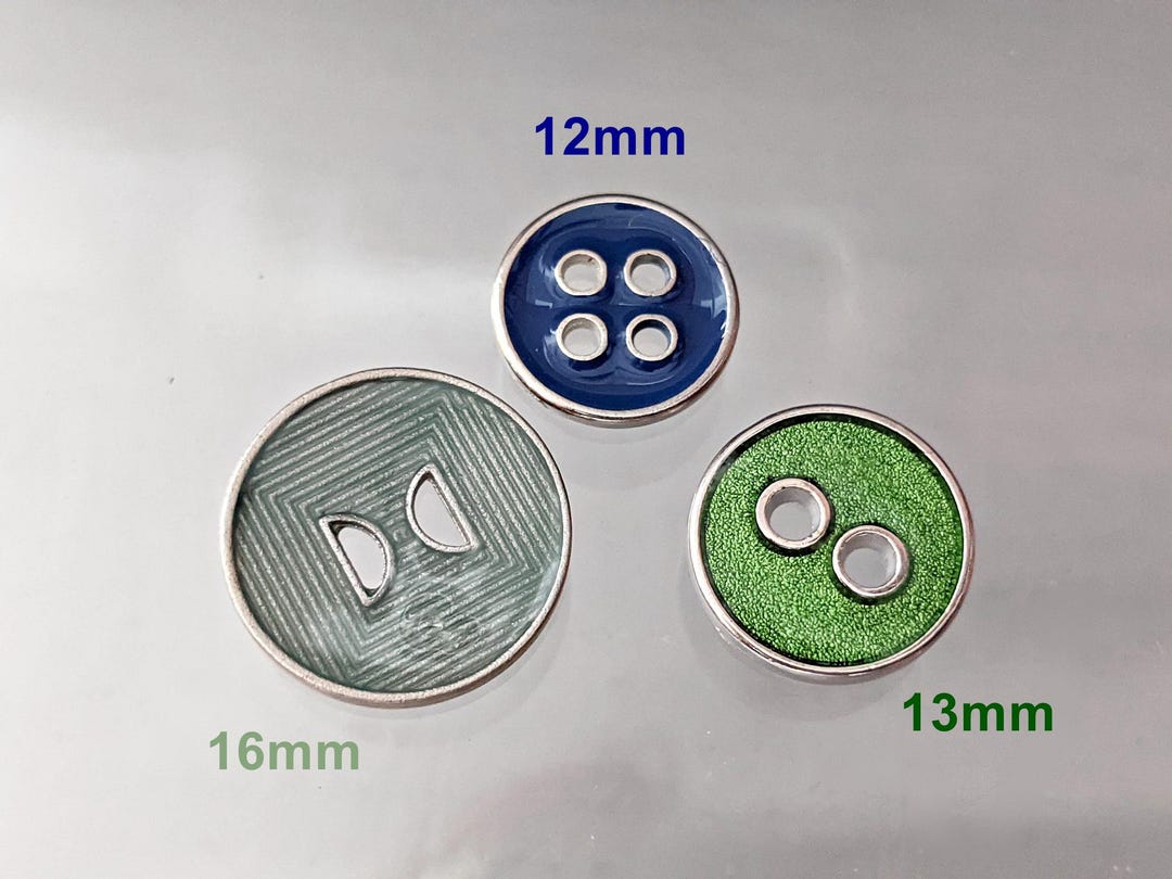 7x Special Small Metal Buttons With Lacquer - to Choose From - Etsy