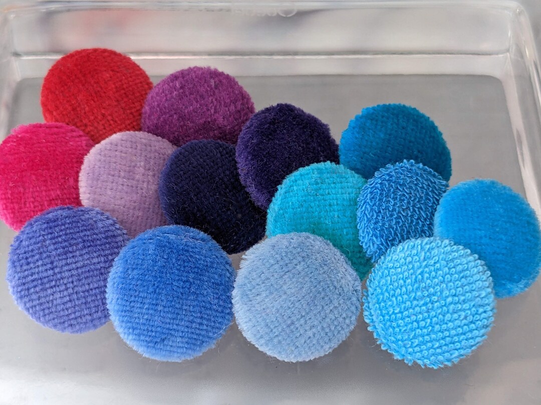 7x Velvet or Terry Cloth Buttons 19 Mm Color to Choose From - Etsy