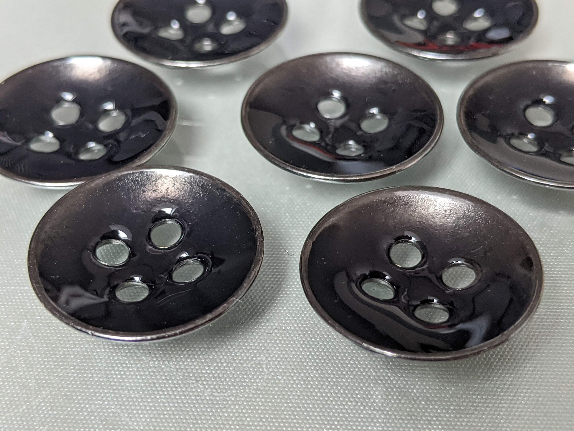 7x Noble Buttons - Metal With Lacquer - 20 Mm - Buttons - Etsy
