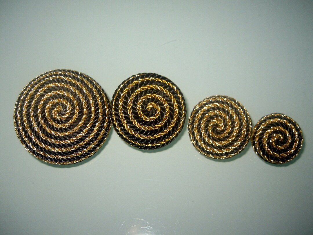 Elegant Trimming Buttons Gold-black or Silver-black Size to Choose From ...