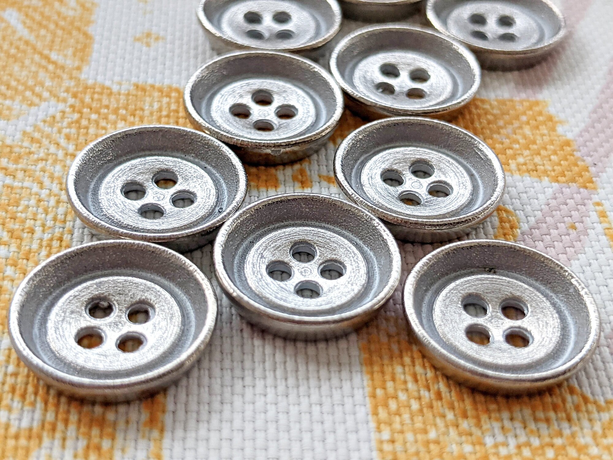 10x botones nobles metal empotrado 15 mm botones de - Etsy España