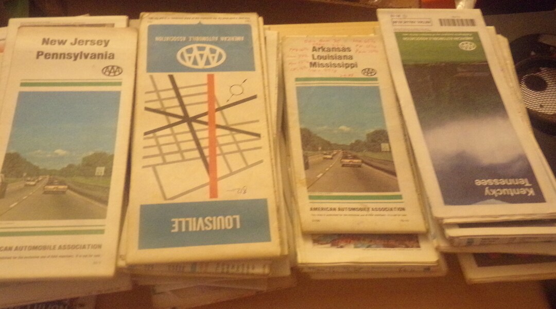 8 Different Random AAA Road Maps - Etsy
