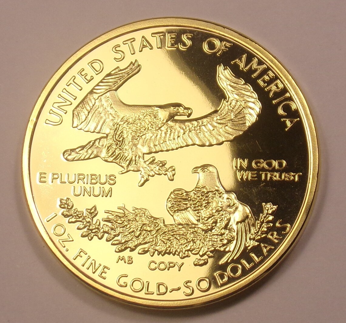 2018 American Gold Eagle Copy / Tribute Coin (this Coin is Gold Plated ...