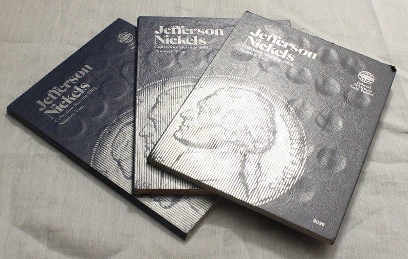 Three Whitman Jefferson Nickel Collection Starting 1962 Number 2 Coins ...