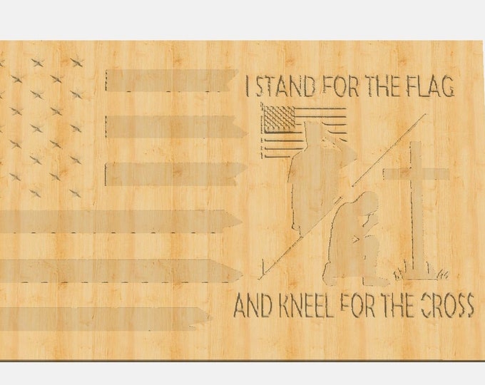 Draped Standing American Flag CNC Template .c2d Downloadable File ...