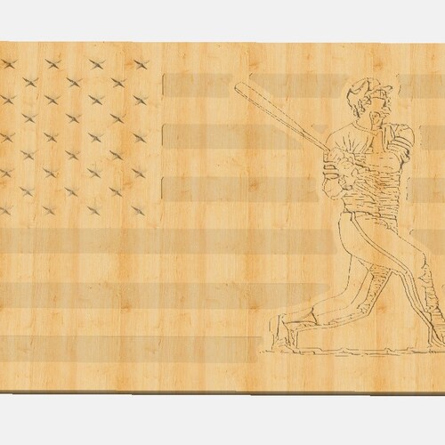 Home Plate US Flag Plaque Template CNC .c2d Downloadable File - Etsy