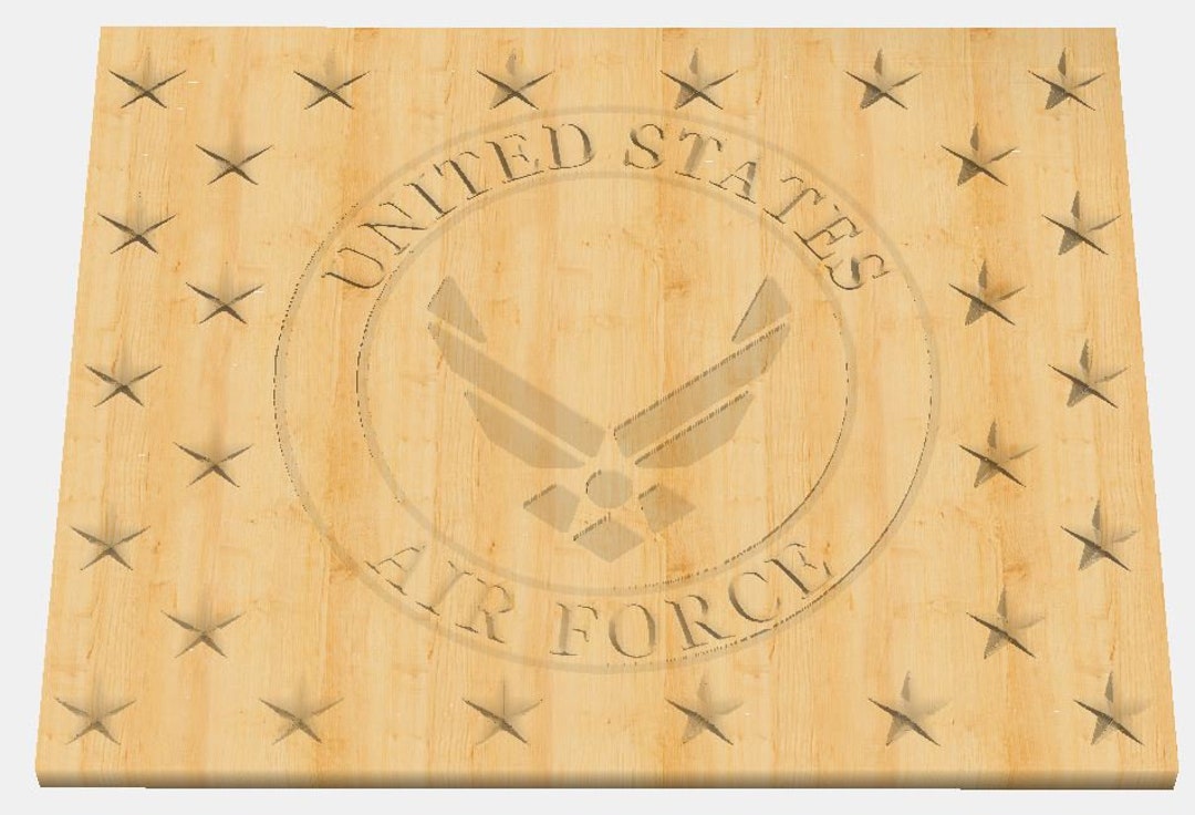 Union for Air Force Wood Flag CNC .c2d Downloadable File - Etsy