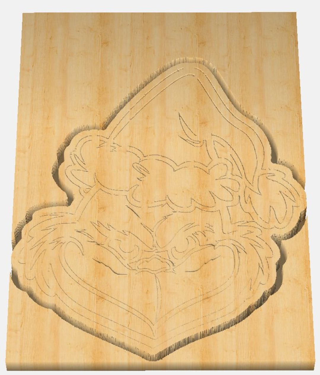 Grinch Santa Design for a CNC .c2d Downloadable File Christmas Themed ...