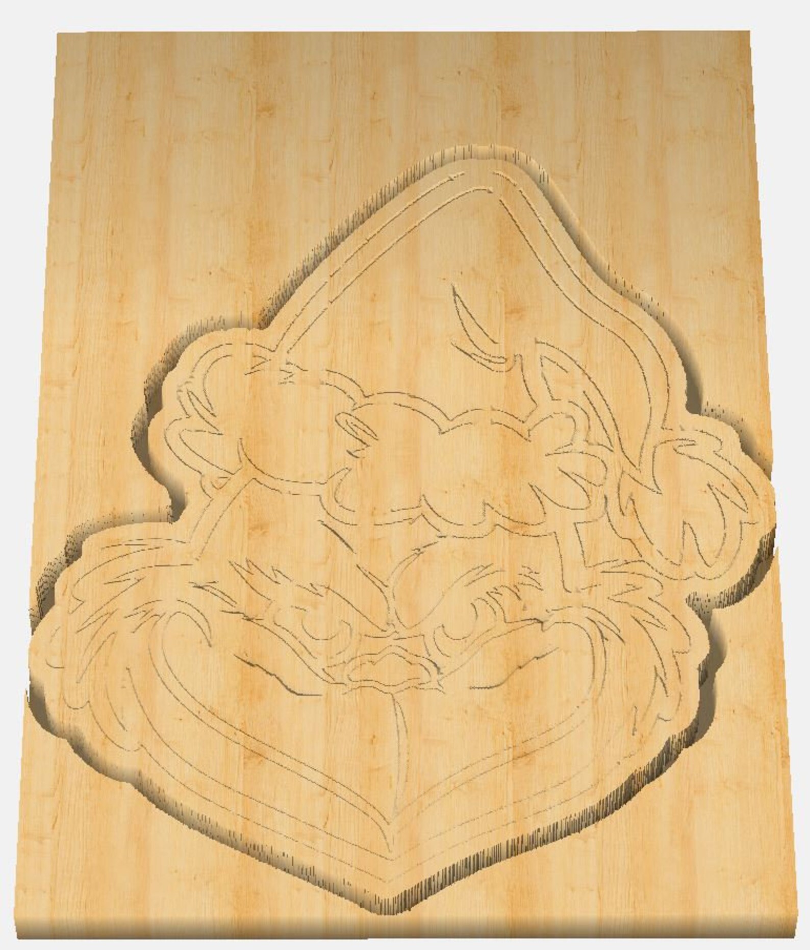 Grinch Santa Design for a CNC .c2d Downloadable File Christmas Themed ...