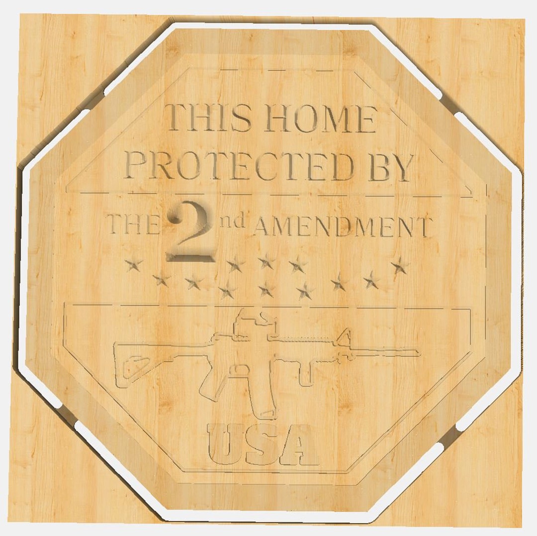 This Home Protected by 2nd Amendment Template CNC .c2d - Etsy