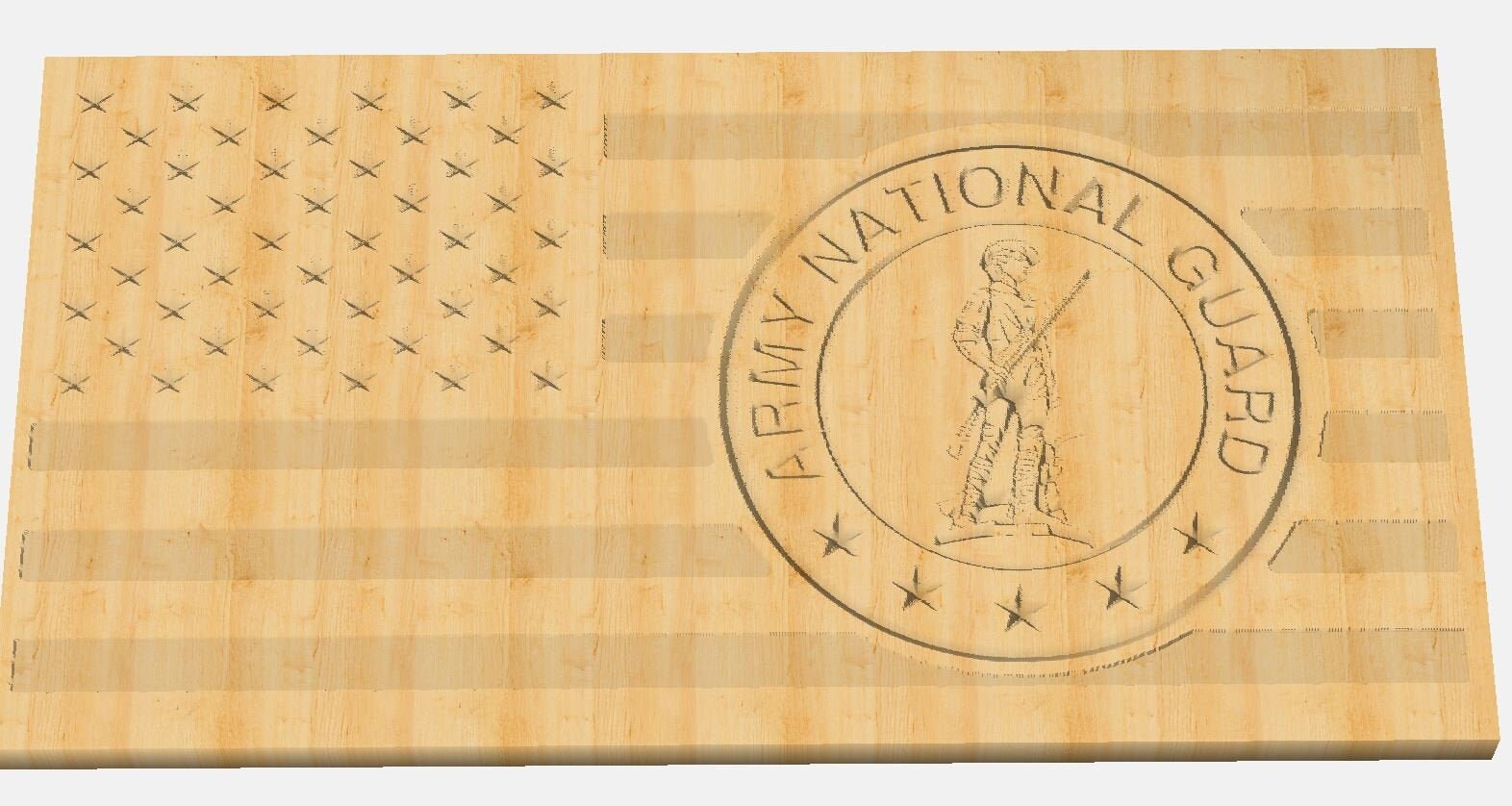 US National Guard Flag Template CNC .c2d Downloadable File - Etsy
